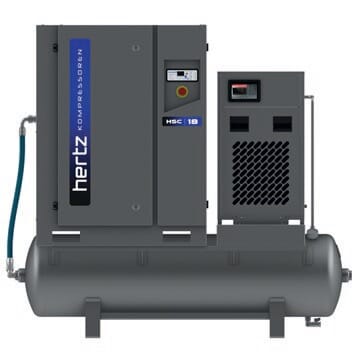 SKRUEKOMPRESSOR MED TANK OG TØRKER - Kompressor og Trykkluft service